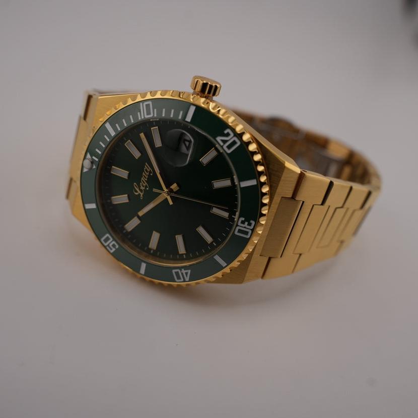 Emerald Dynasty Watch - Luxurious Gold & Green Dial | Legacy Watches ...