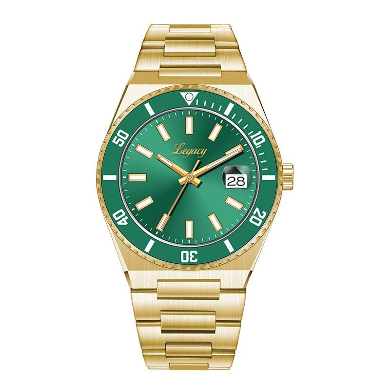 Emerald Dynasty Watch - Luxurious Gold & Green Dial | Legacy Watches ...